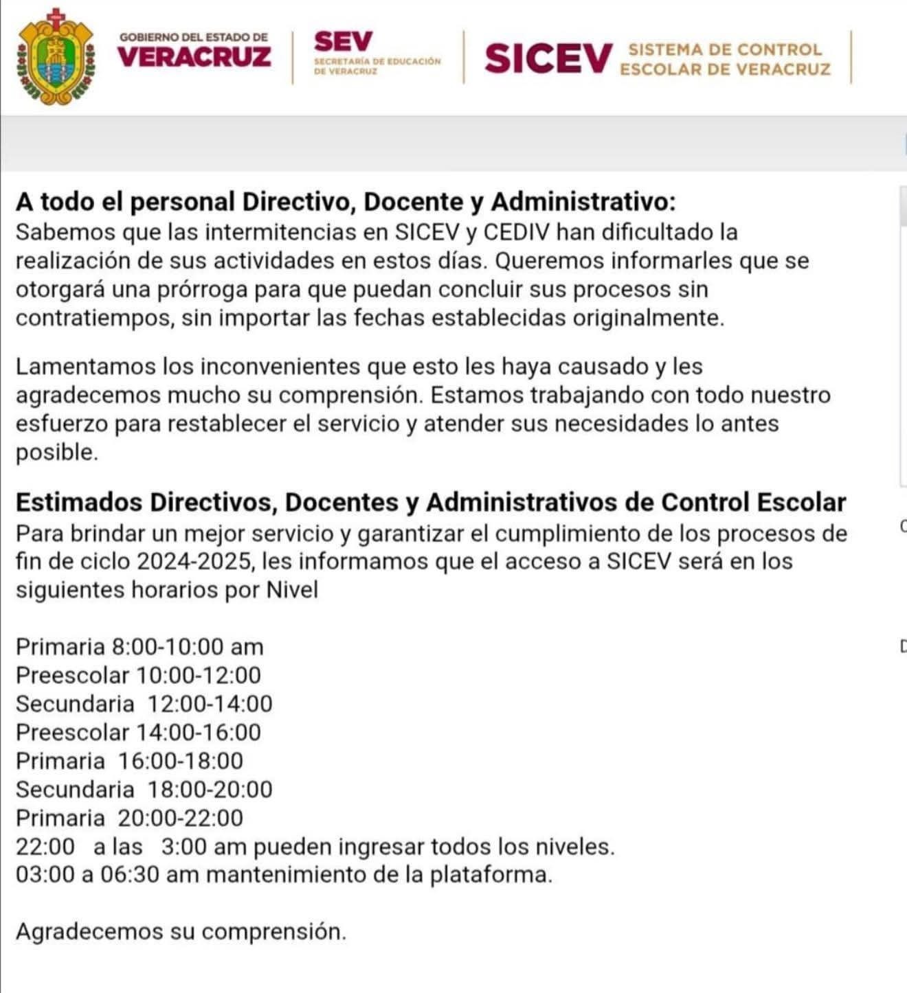 Nuevo desastre en la SEV: colapsa Sistema Integral de Control Escolar ...